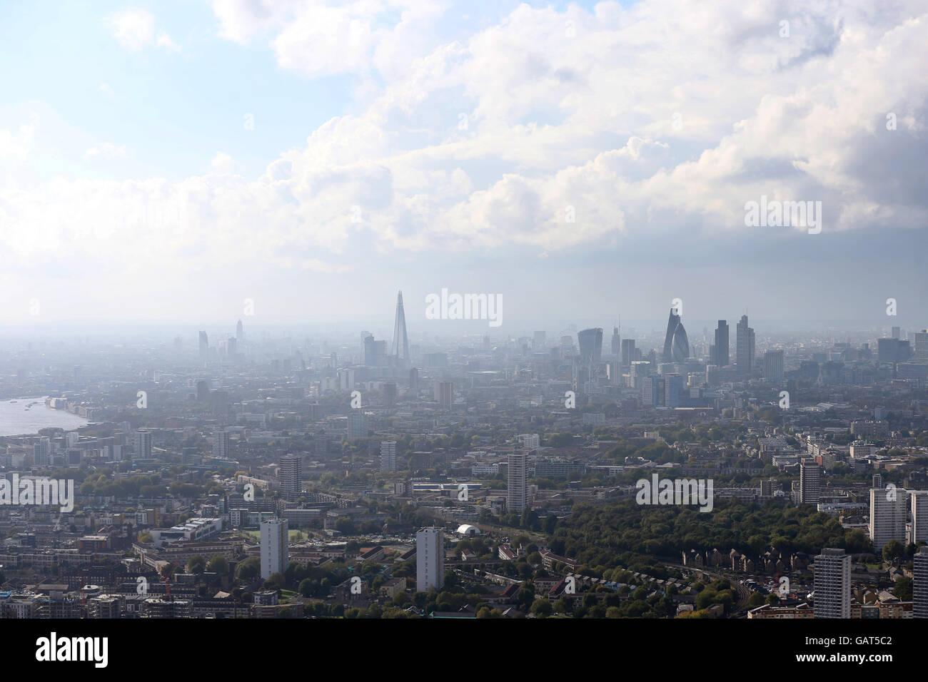 Helicopter london gherkin hi-res stock photography and images - Alamy