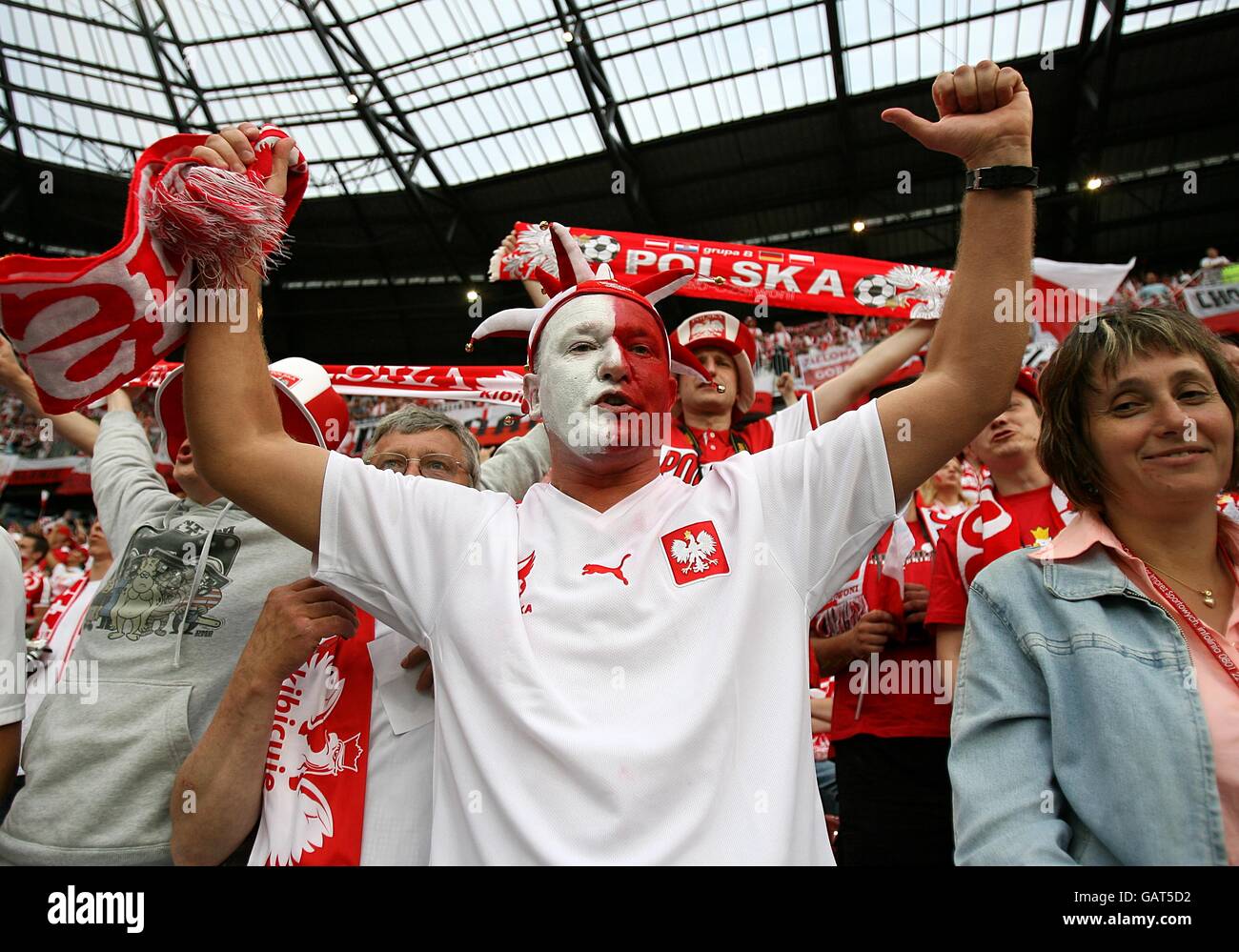 Poland fans in the stands prior to kick off hi-res stock photography ...