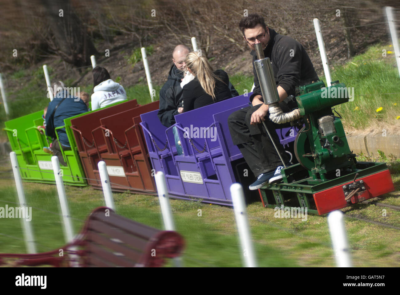 Miniature steam train, South Marine Park South Shields Stock Photo - Alamy