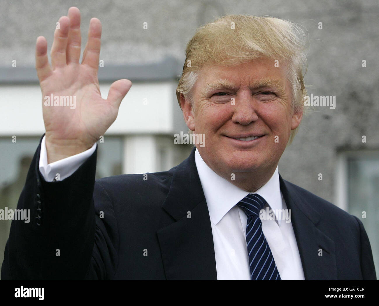 Tycoon Donald Trump pictured at the house in Tong, on the Isle of Lewis ...