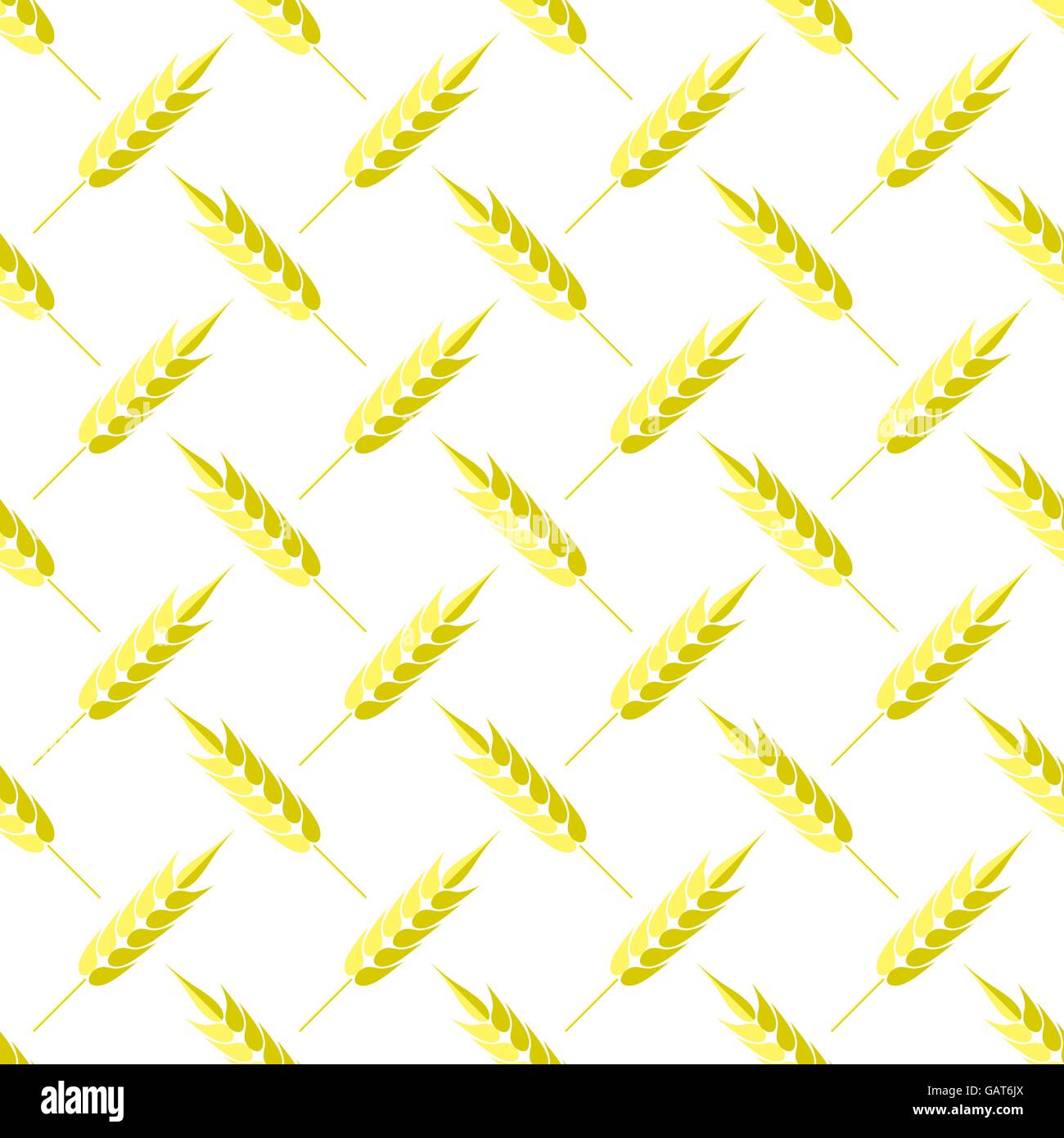 Seamless Wheat Pattern. Set of Ears Stock Vector Image & Art - Alamy