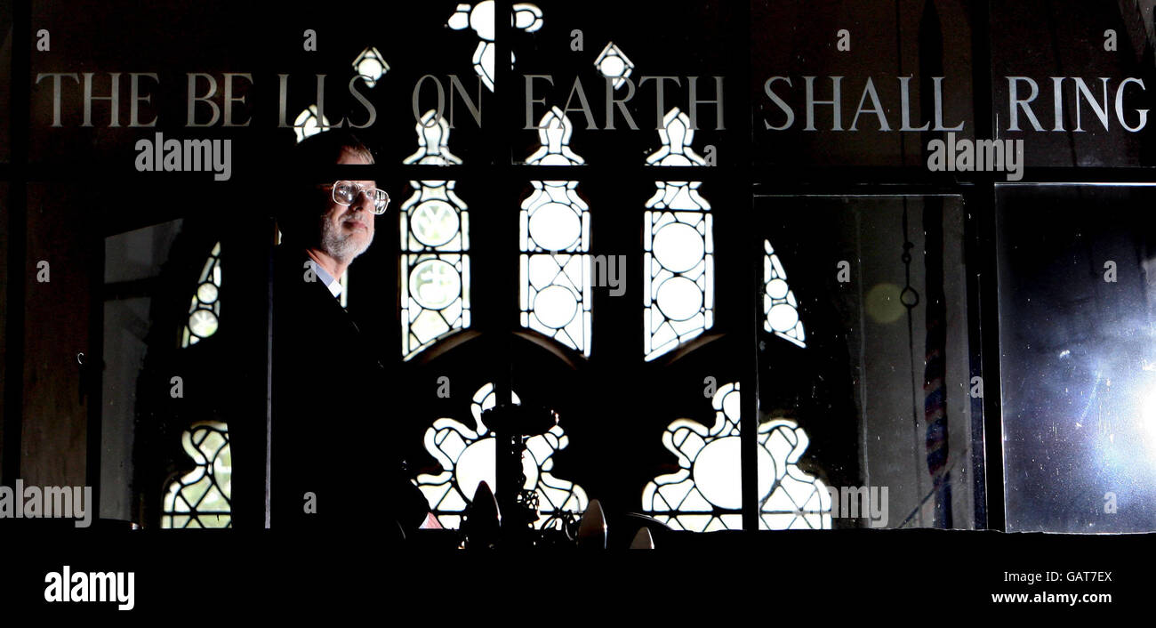 The Rev Nigel Hartley stands in the bell tower of St Peter and Paul's ...