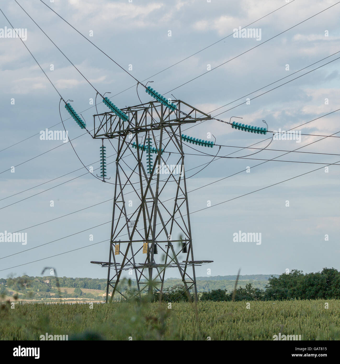 Power Lines Over The Rutland Countryside Stock Photo - Alamy