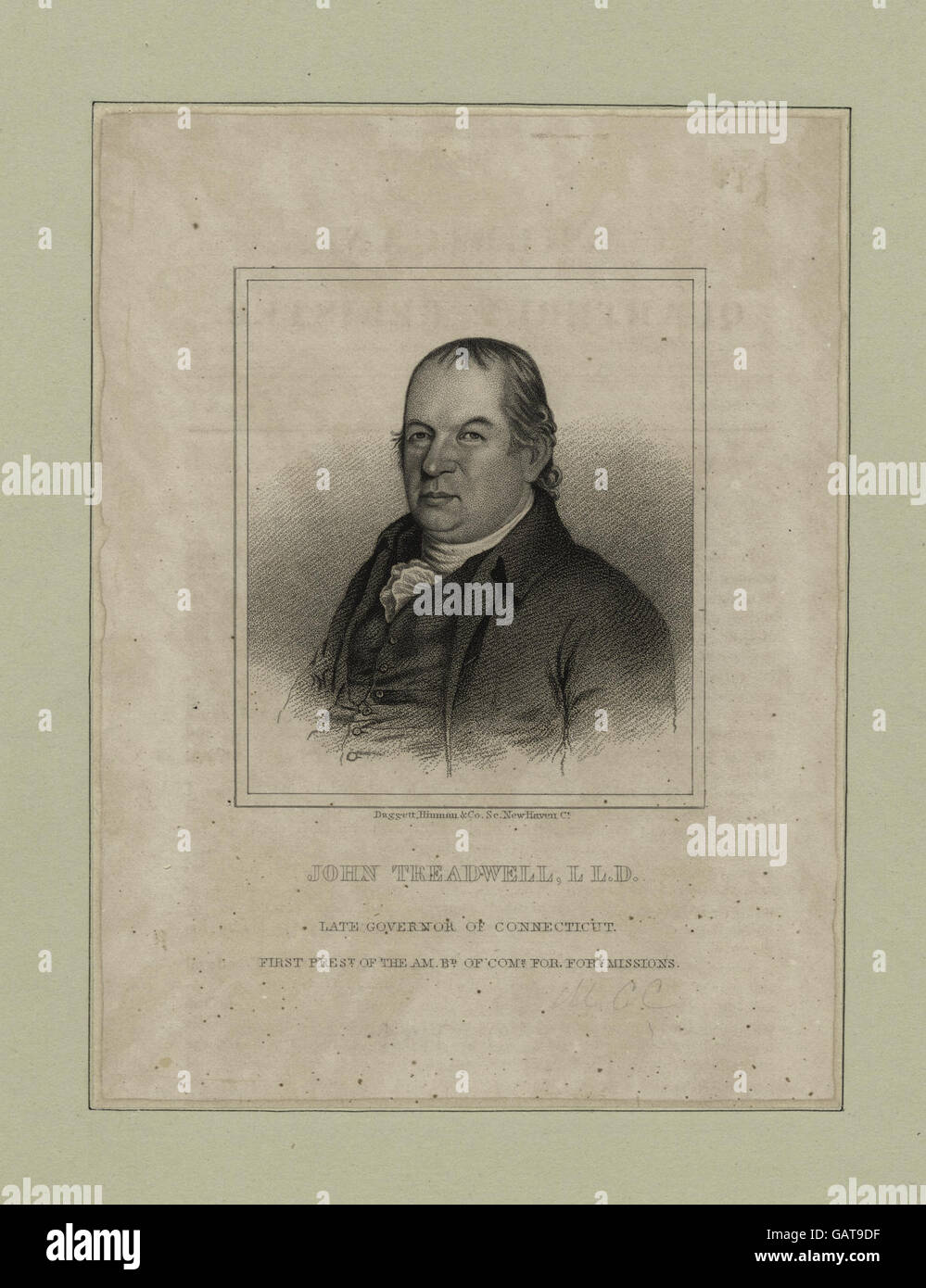 This portrait of John Treadwell, LL.D., who served as the late governor ...