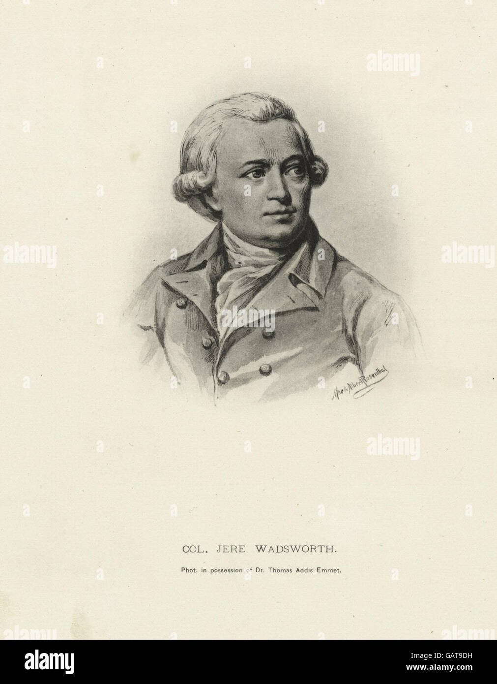 A formal portrait of Col. Jere Wadsworth, capturing the military figure ...