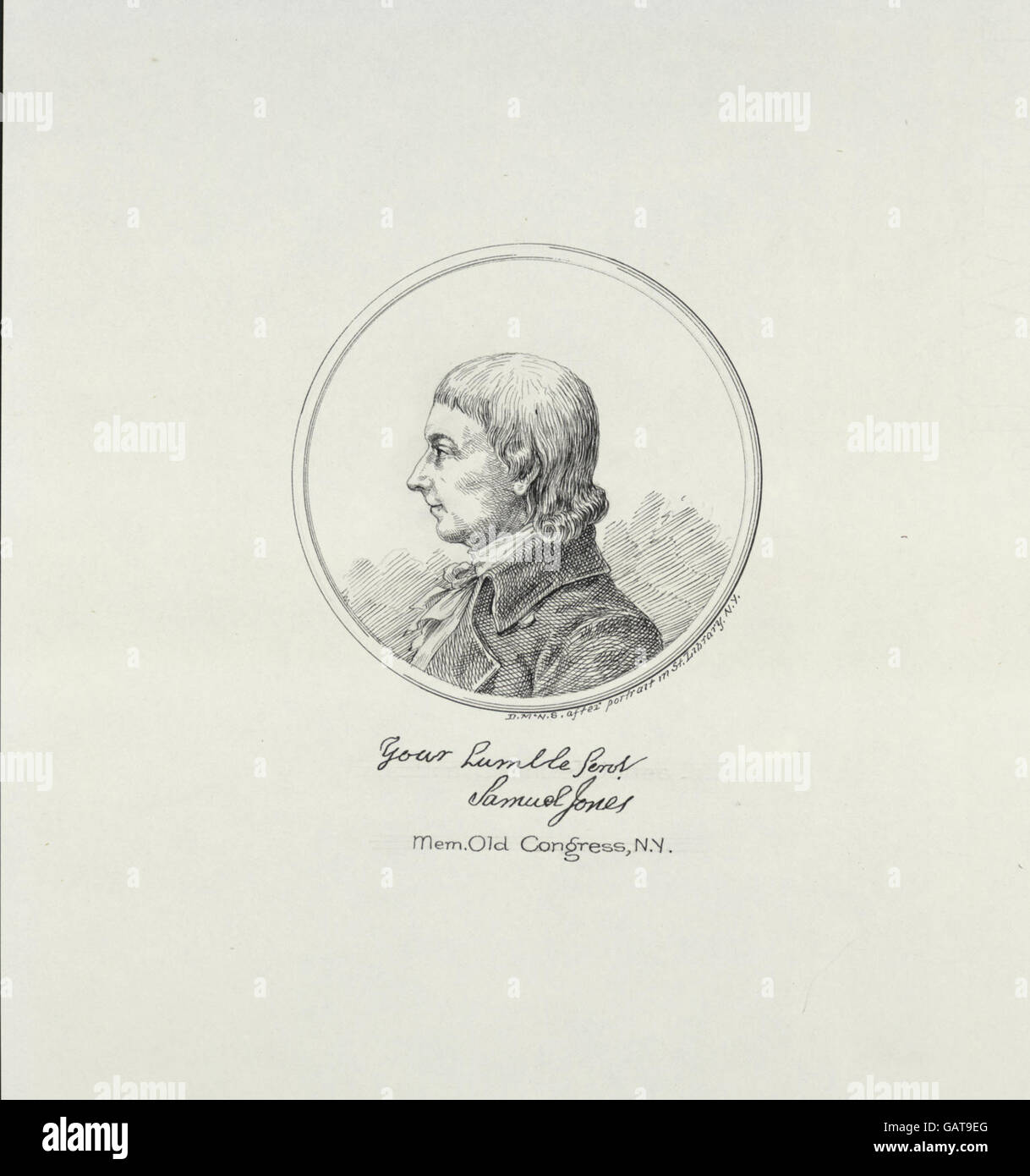 This memorial portrait of Samuel Jones, a member of the Old Congress ...