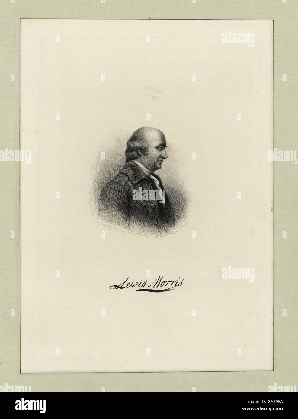 This artwork portrays Lewis Morris, an important historical figure. It ...