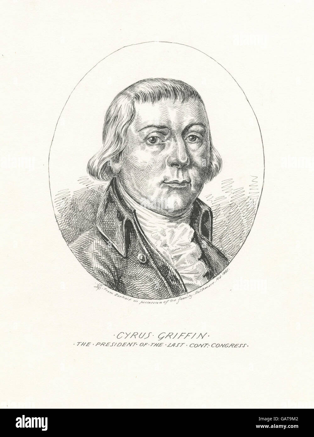Cyrus Griffin, the final president of the Continental Congress before ...