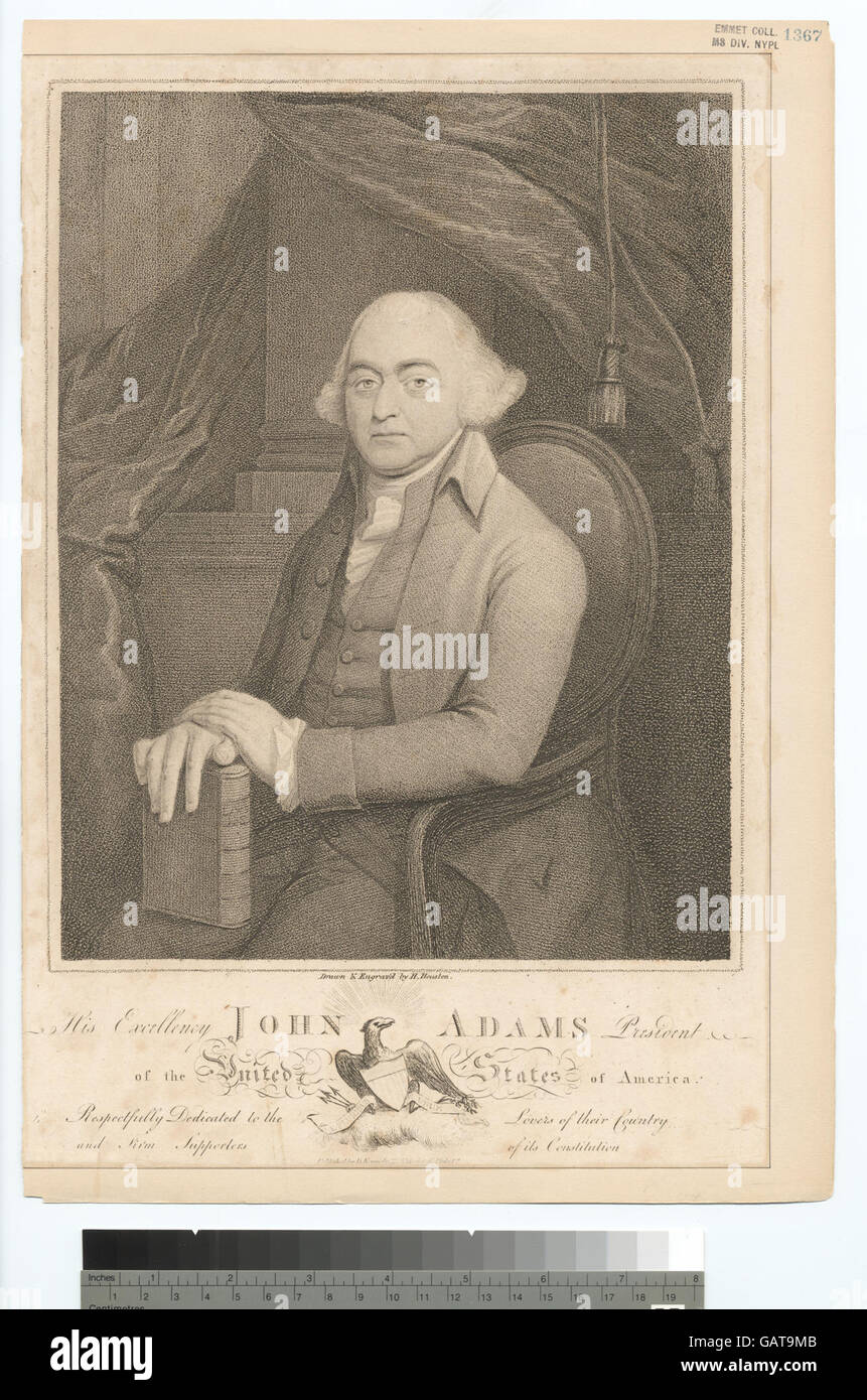 The portrait depicts John Adams, the second president of the United ...