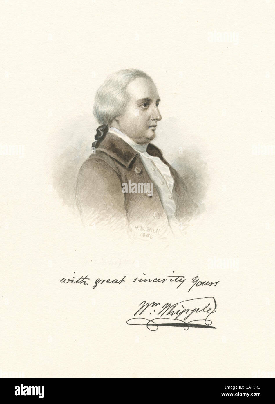 A historical portrait of William Whipple, a significant figure in ...