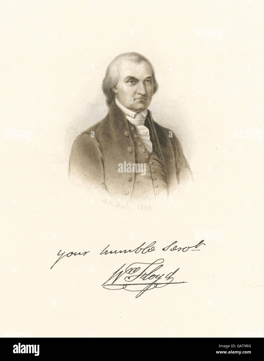 This historical photograph depicts William Floyd, an influential ...