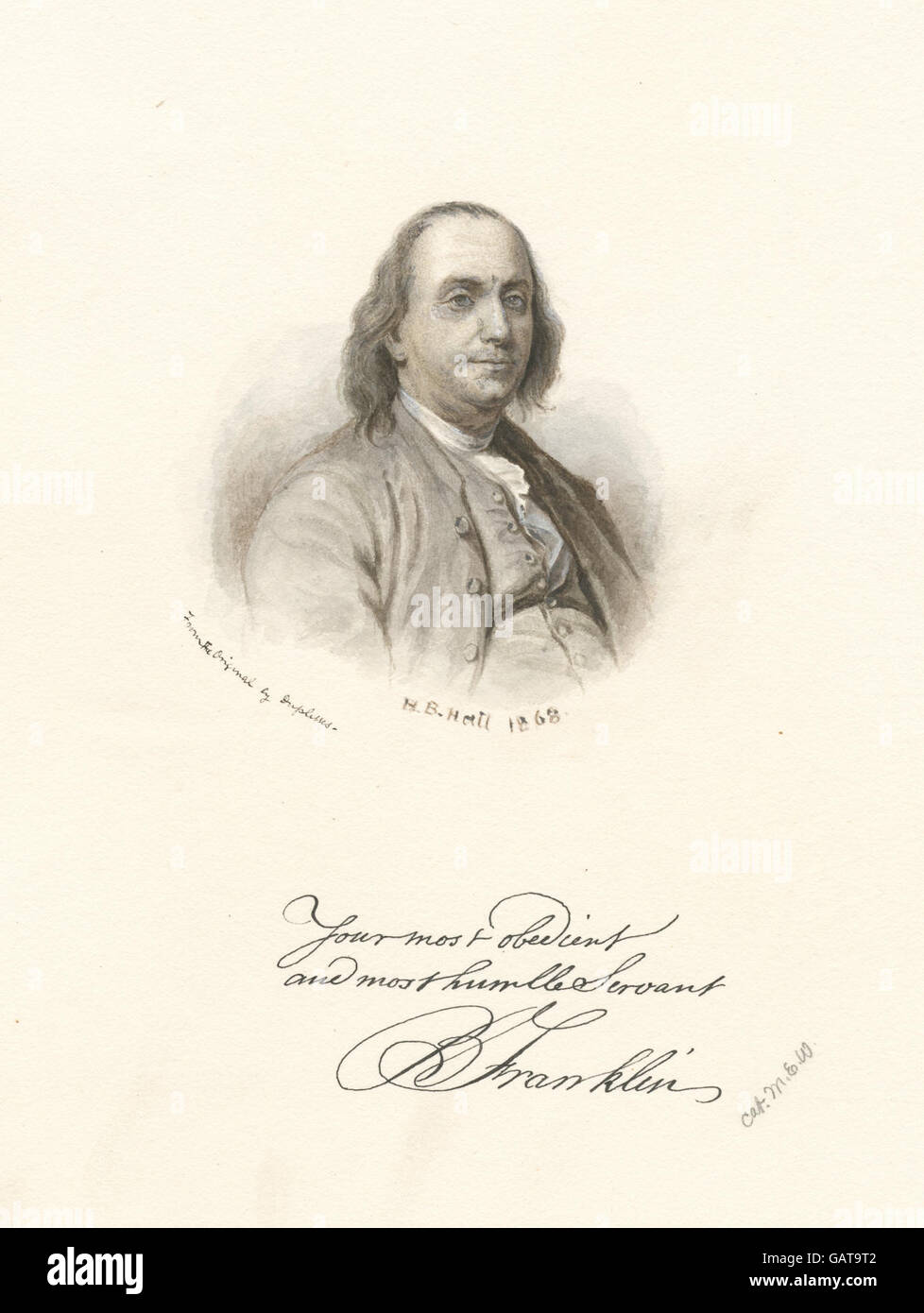 A portrait of Benjamin Franklin, one of America's founding fathers ...