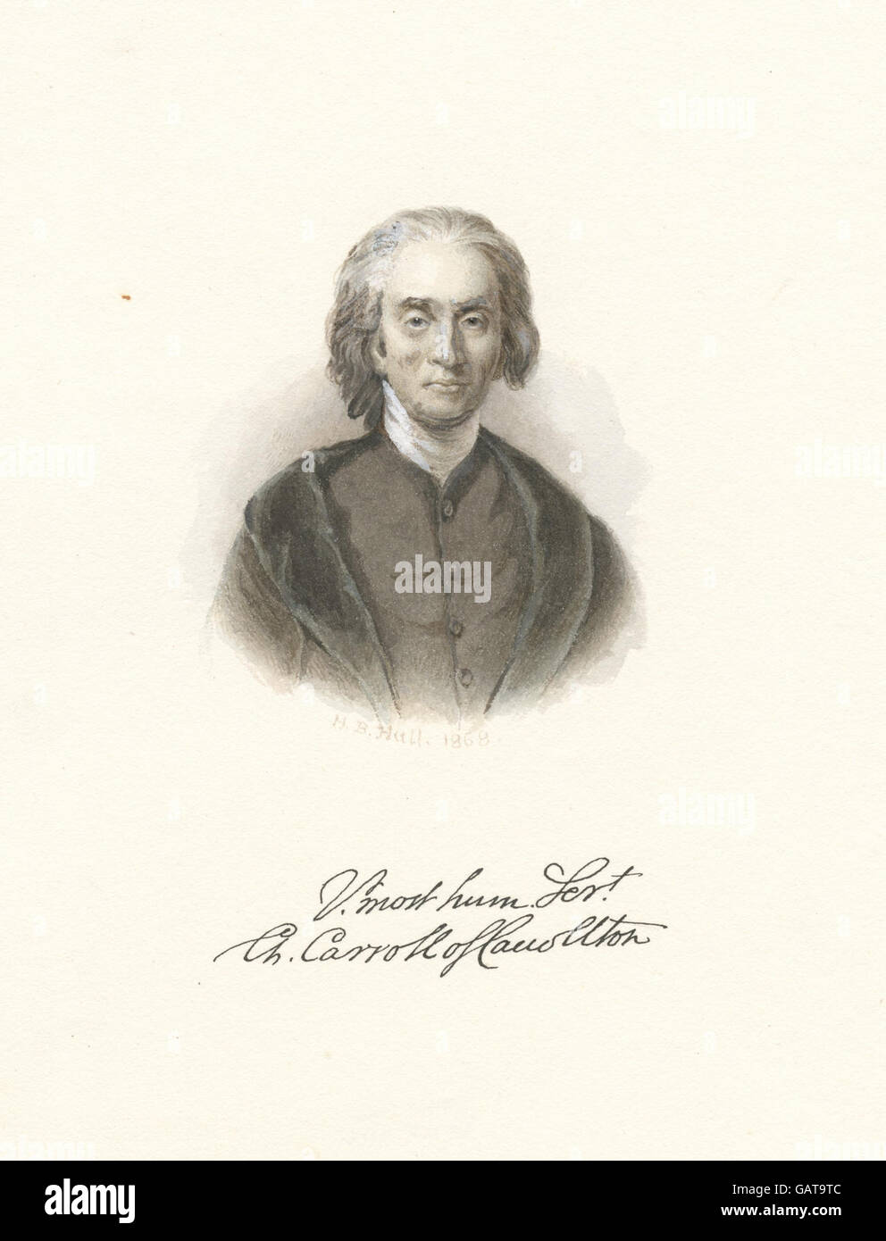 This image depicts Charles Carroll, an influential American Founding ...