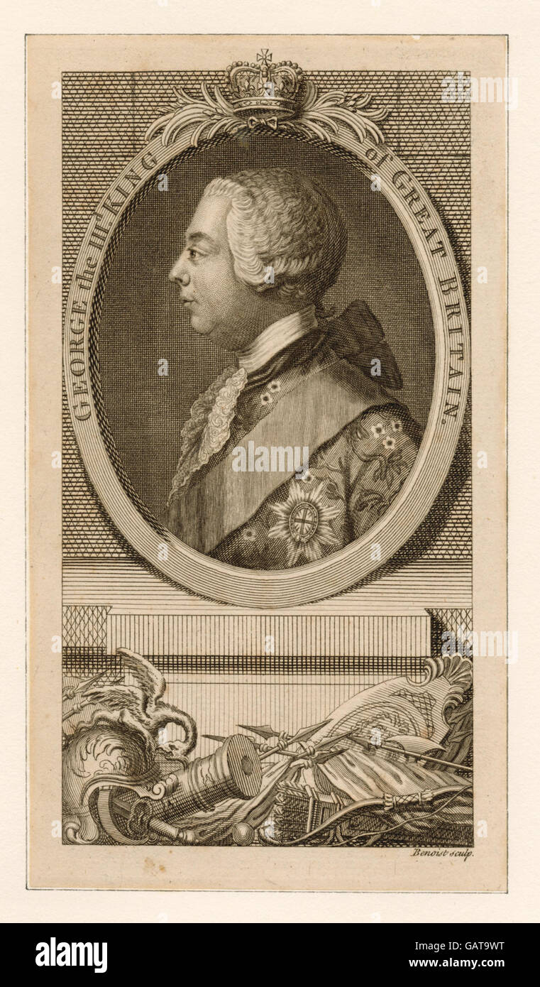 The portrait of George III, King of Great Britain, is a historical ...