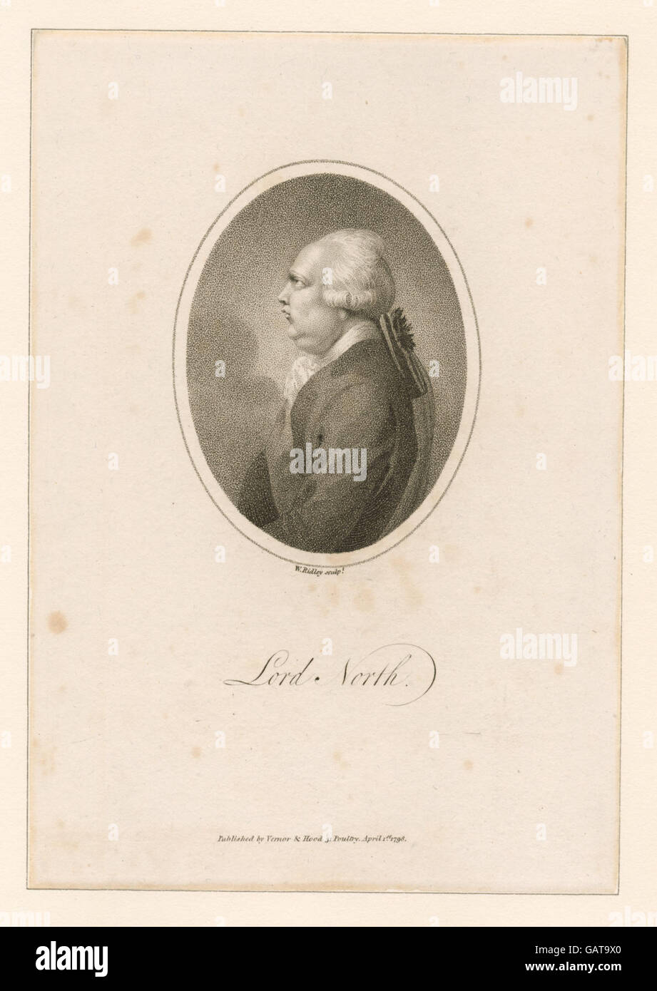 'Lord North' is a historical portrait depicting a prominent British ...