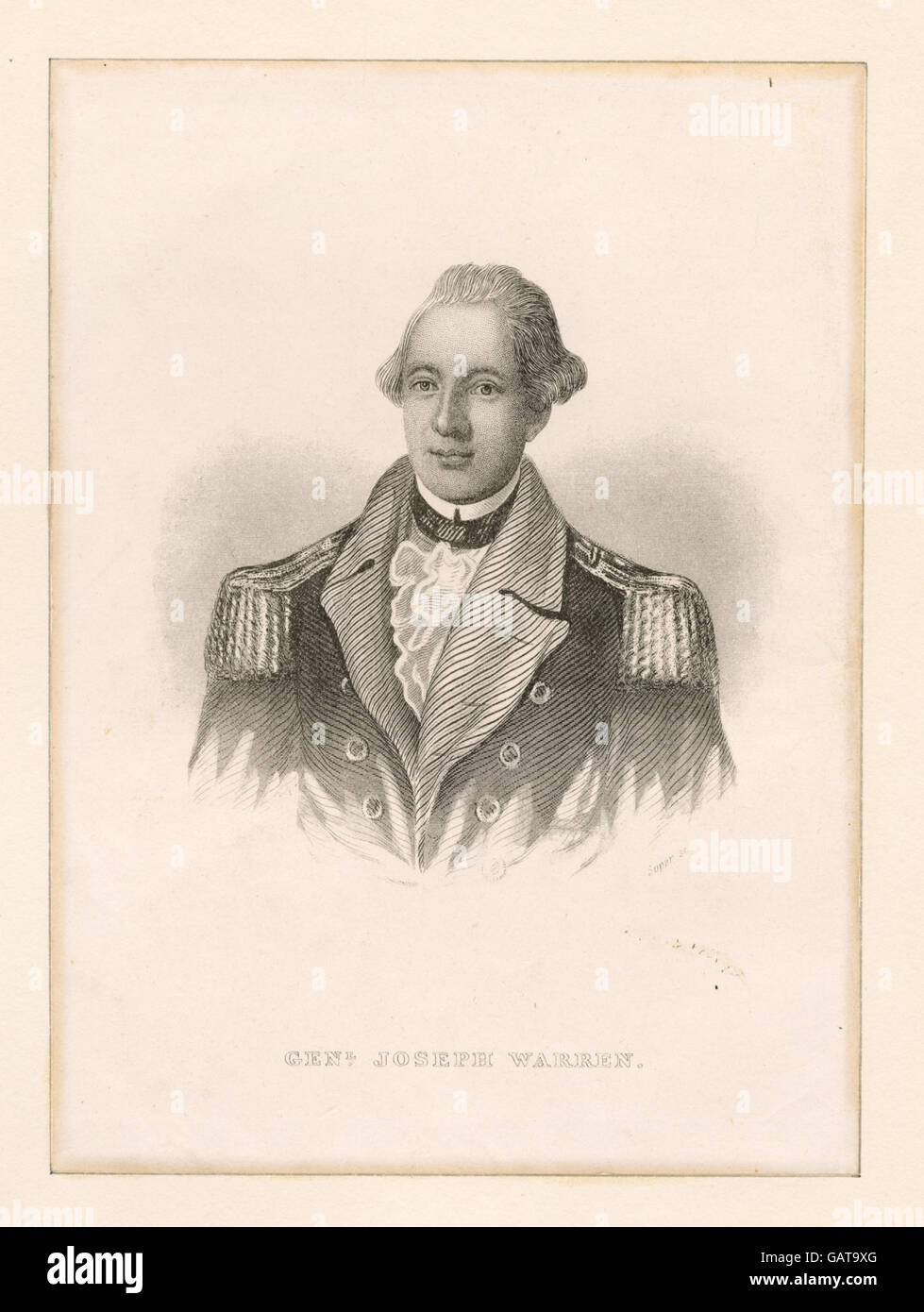 The portrait of General Joseph Warren, a key figure in the American ...
