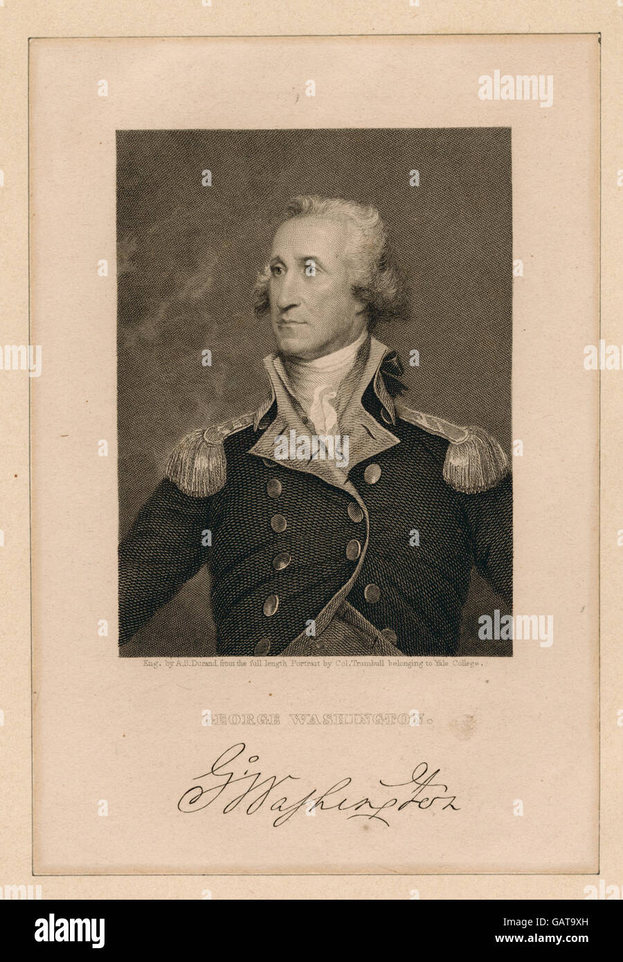 This portrait of George Washington, an iconic figure in American ...