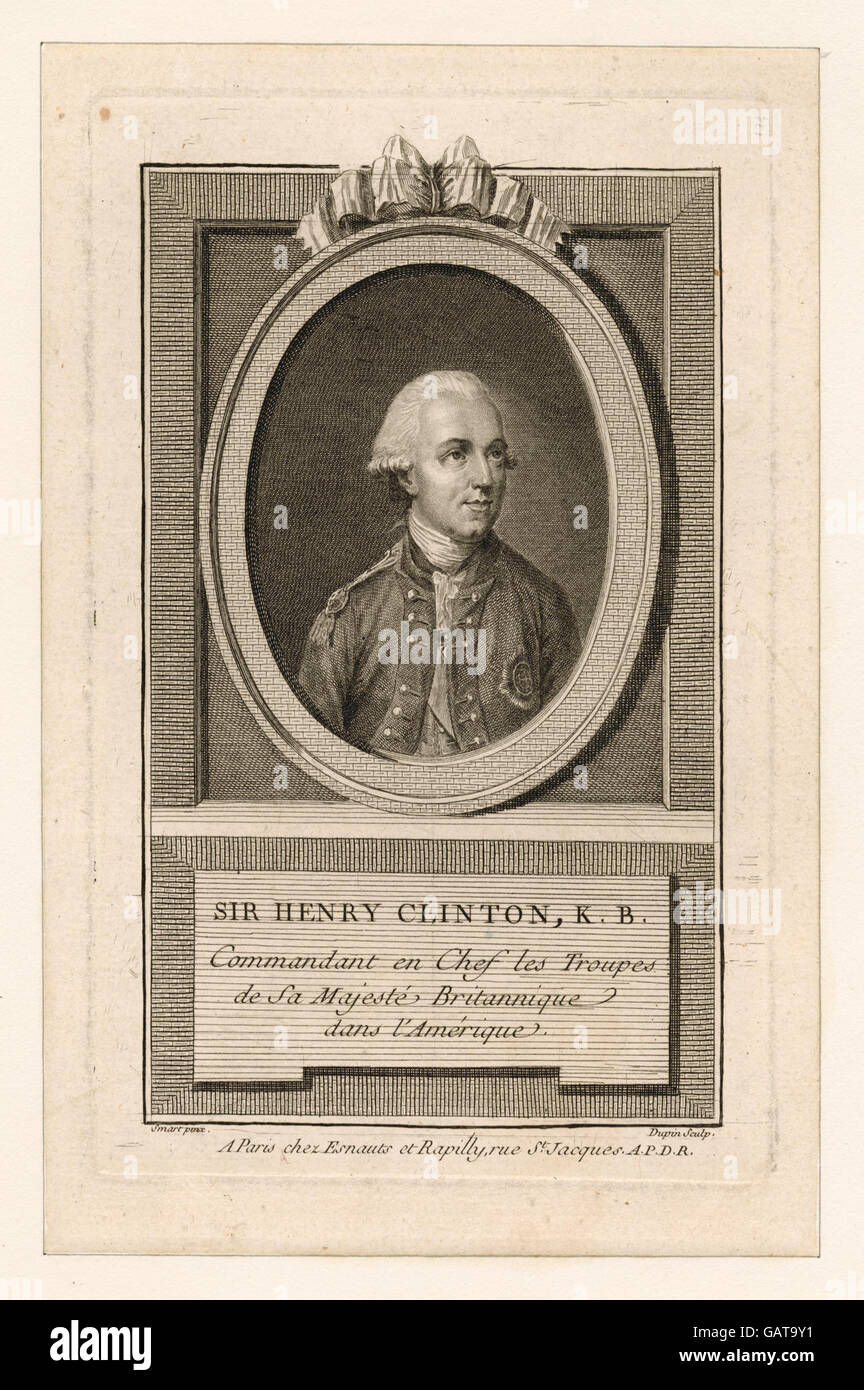 This portrait of Sir Henry Clinton, K.B., a British Army officer ...