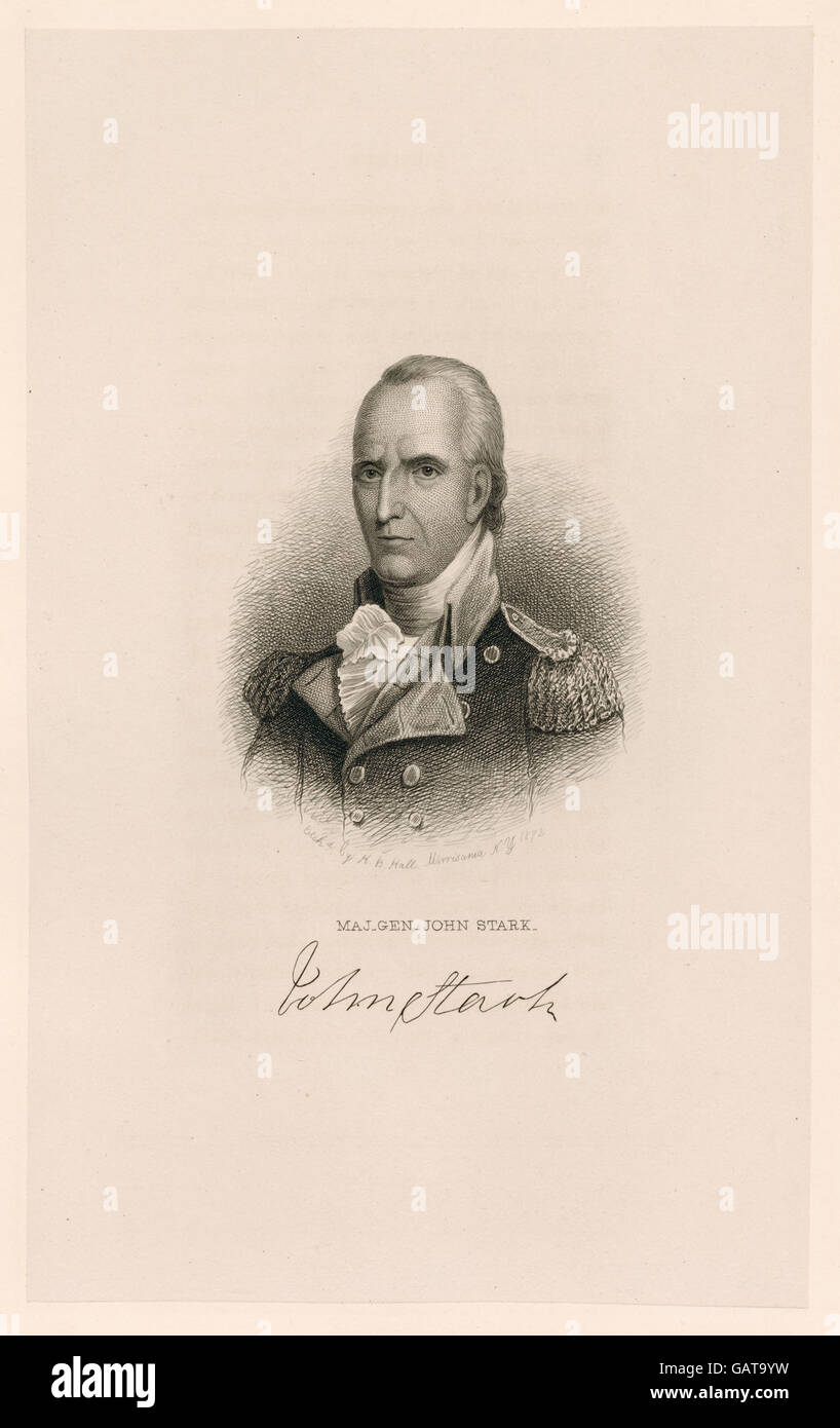 This portrait of Major General John Stark depicts his role in American ...