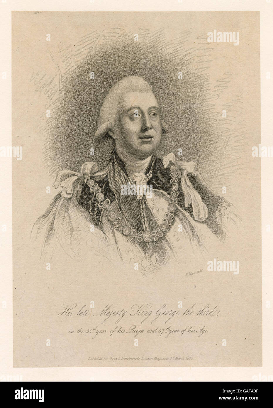 This portrait of King George III, painted during the 35th year of his ...