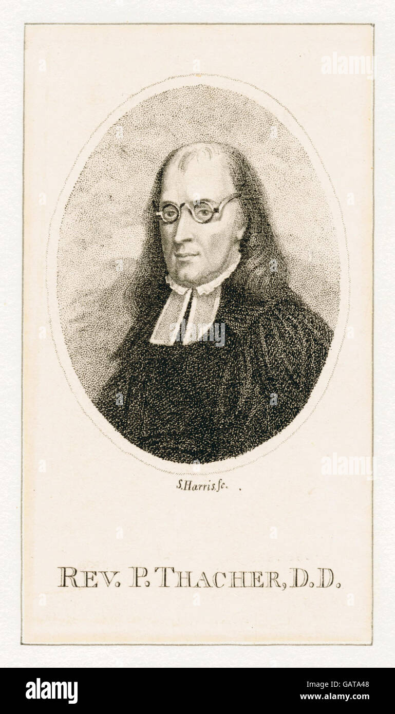 A portrait or photograph of Rev. Peter Thatcher, known for his ...