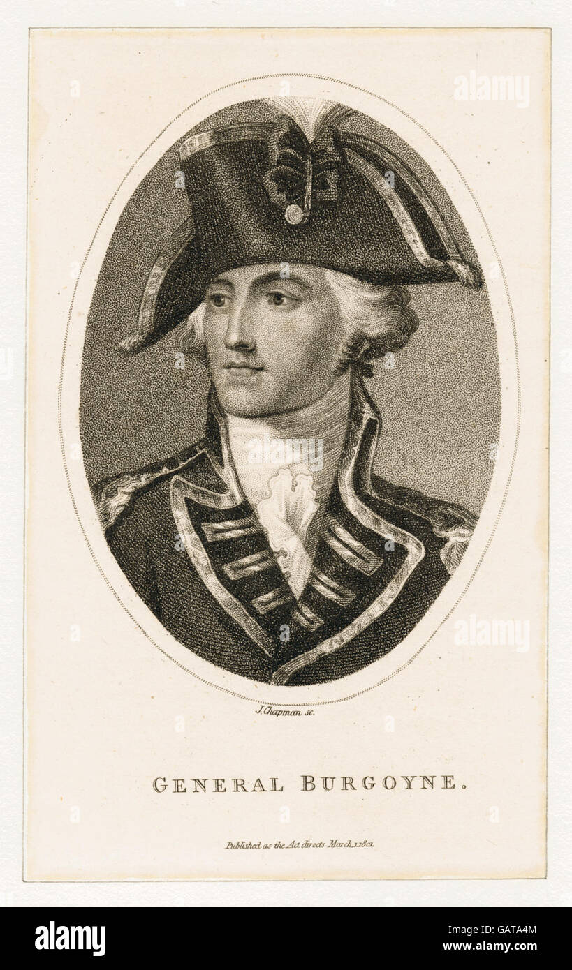 General Burgoyne, known for his leadership during the American ...