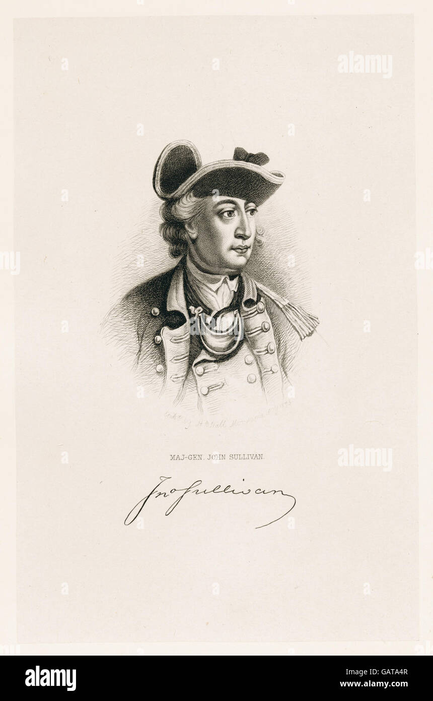 This portrait depicts Major General John Sullivan, an American ...