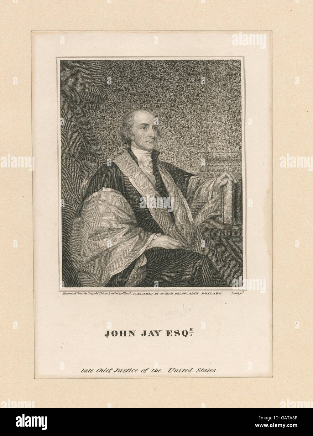 This portrait of John Jay, the first Chief Justice of the United States ...