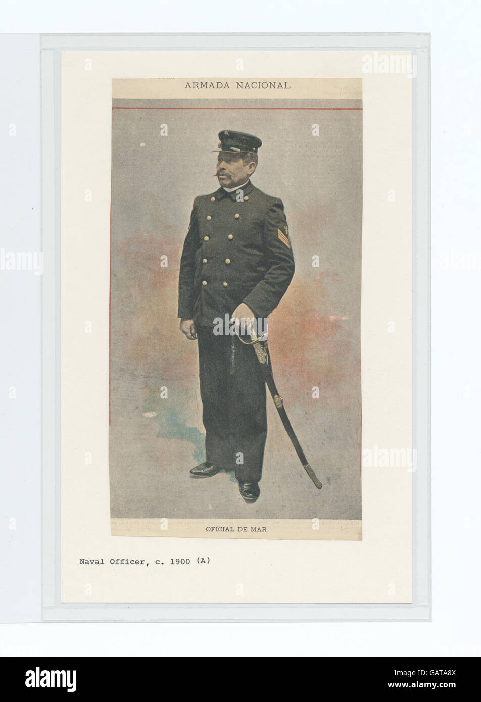 This portrait of a Naval Officer from the Armada Nacional, circa 1900 ...