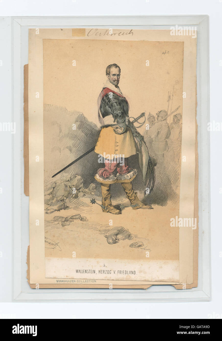 This portrait depicts Wallestein, the Duke of Friedland, a key figure ...