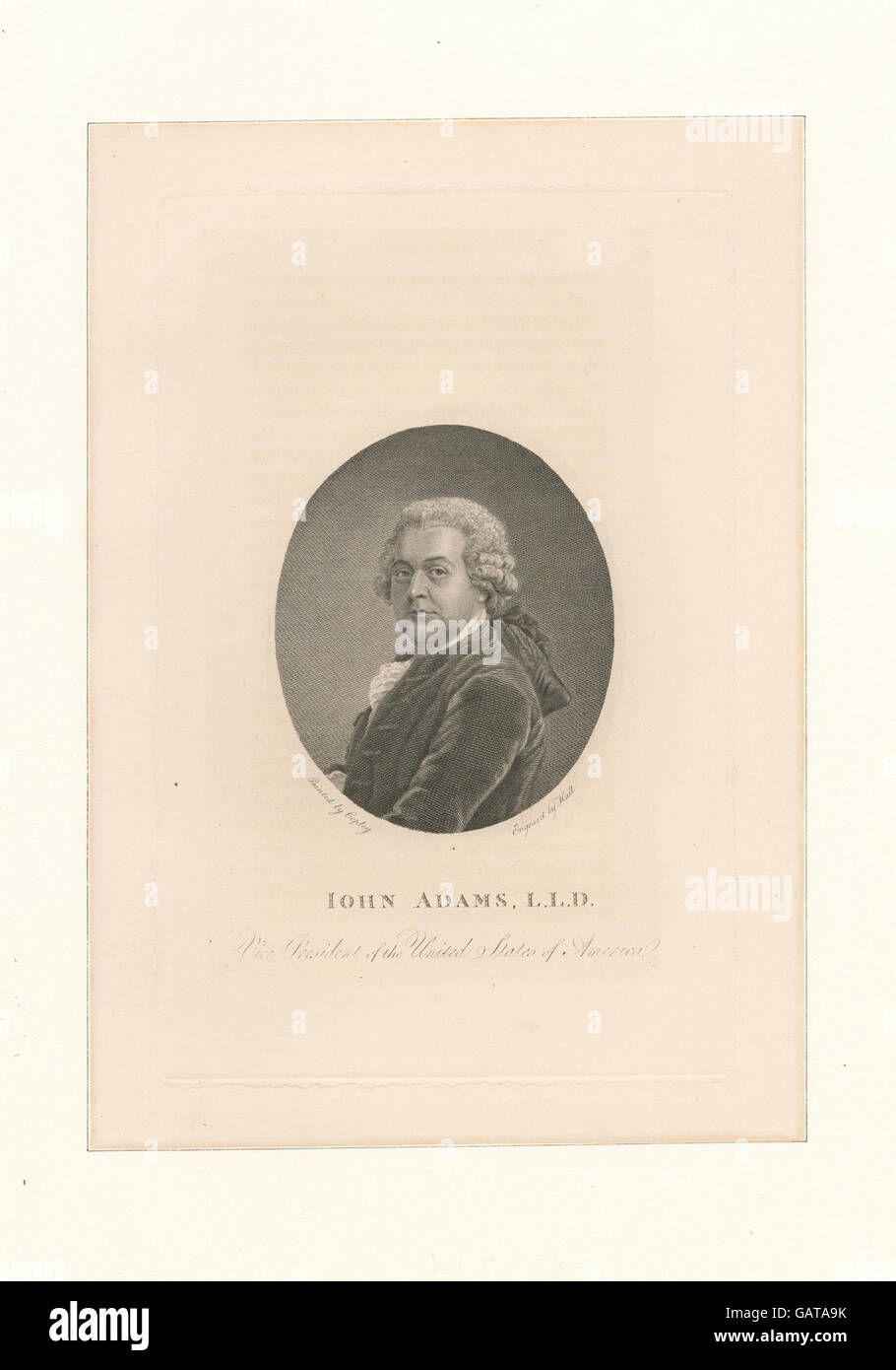 A portrait of John Adams, the 2nd Vice President of the United States ...