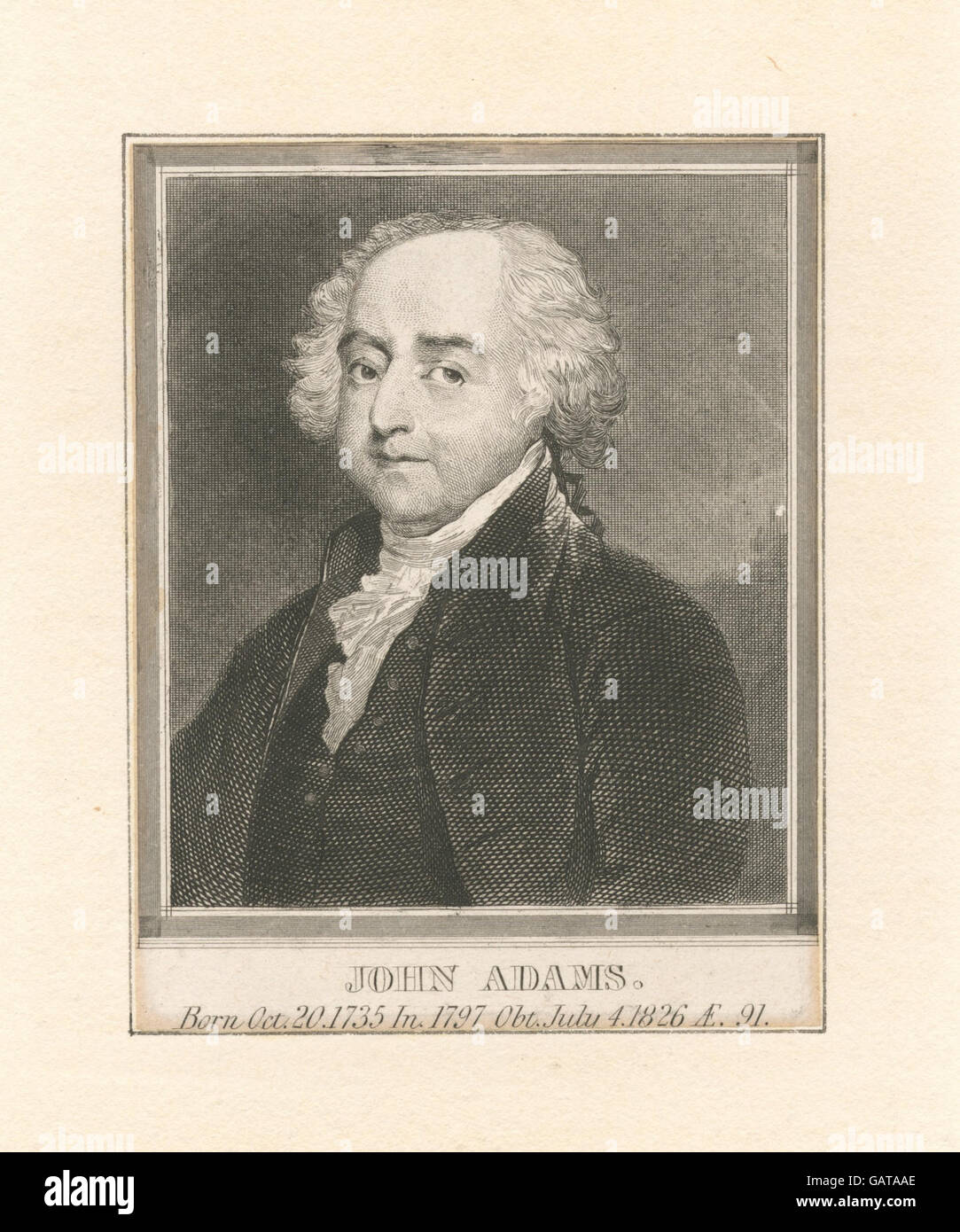 John Adams, a notable historical figure, is depicted in this artwork ...