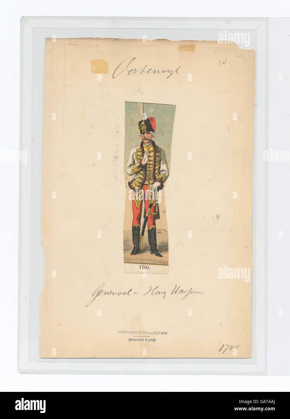 This historical image titled 'Generaal 1700' represents a military ...