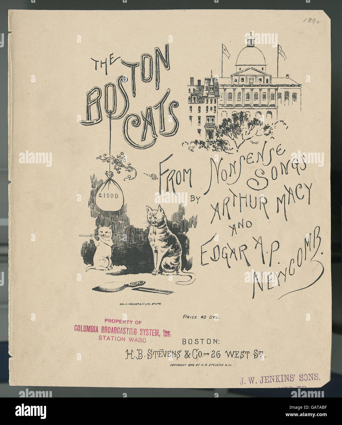 This photograph, titled 'The Boston Cats,' shows a playful group of ...