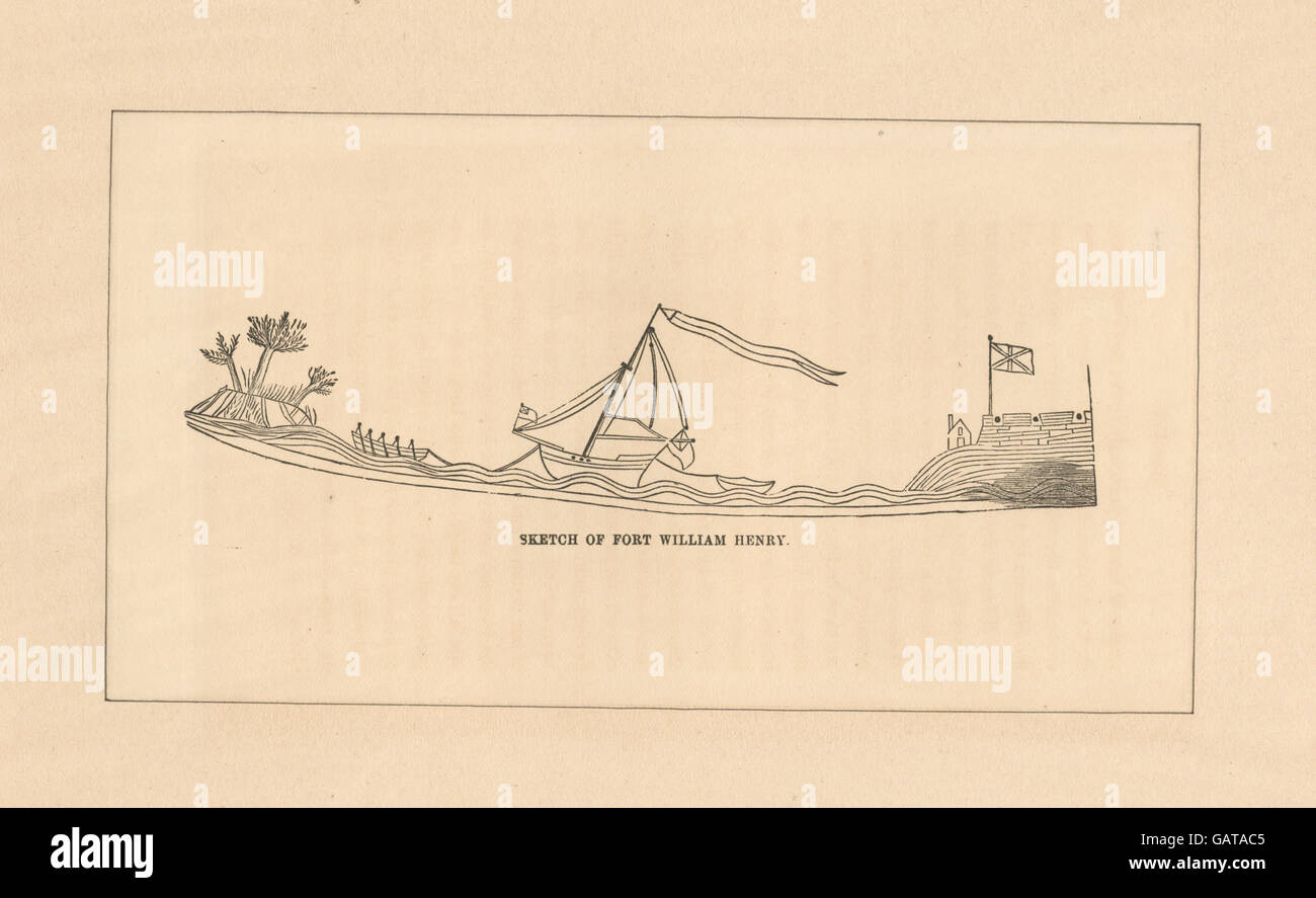This sketch of Fort William Henry depicts the structure's layout during ...