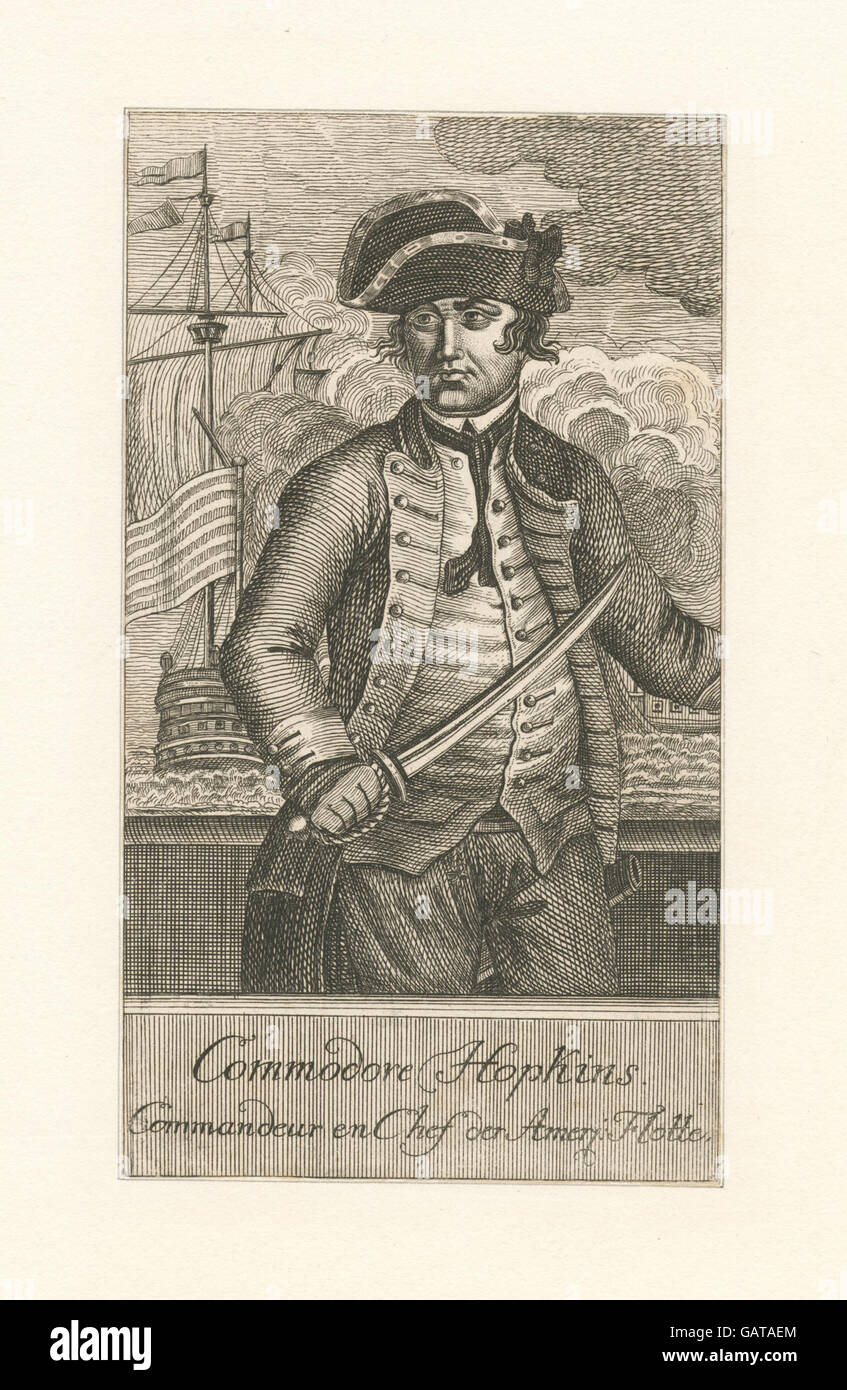 Commodore Hopkins was a prominent naval officer, serving as the chief ...