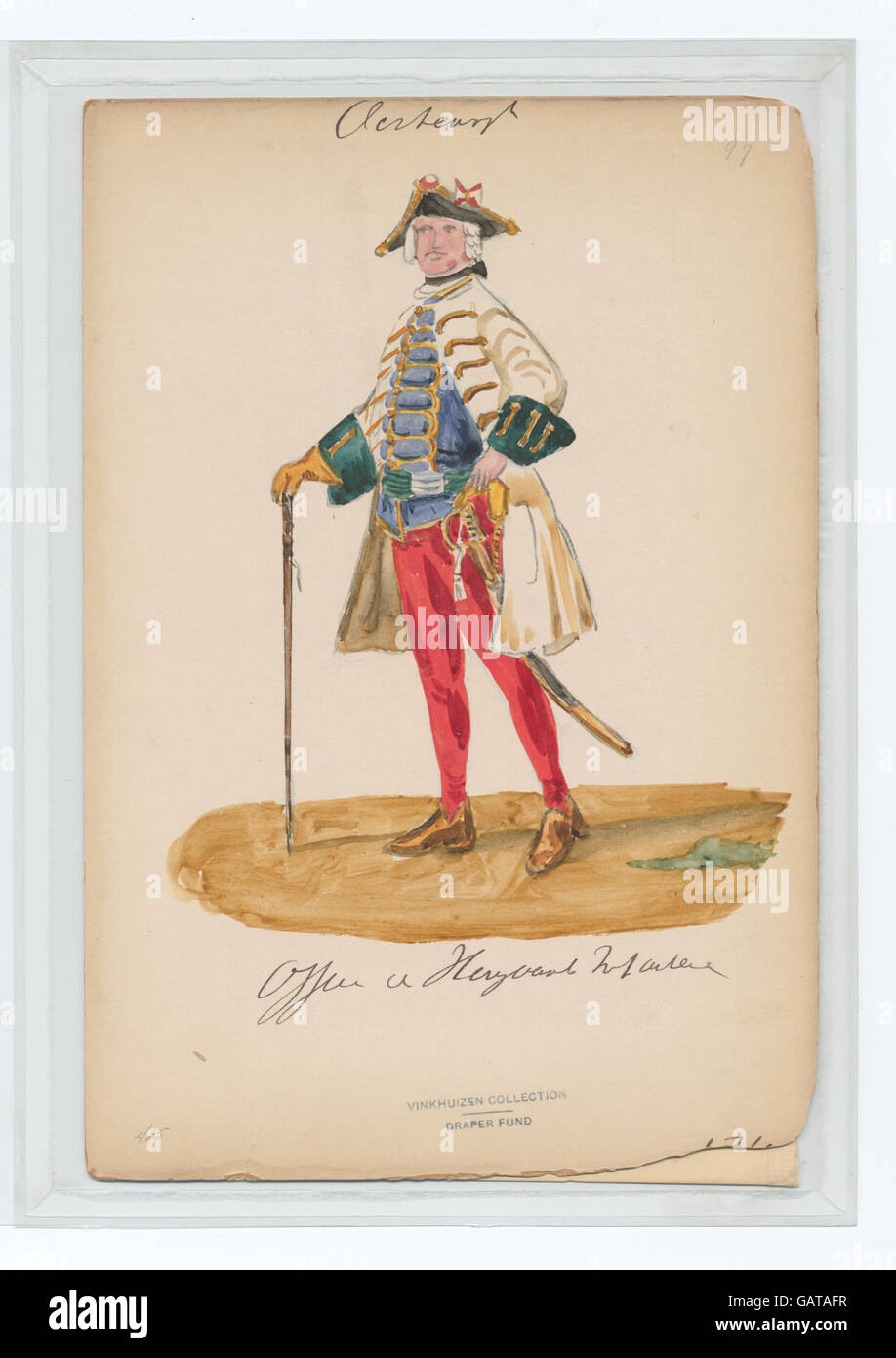 This historical image, labeled 'Offizier Infanterie,' shows a military ...