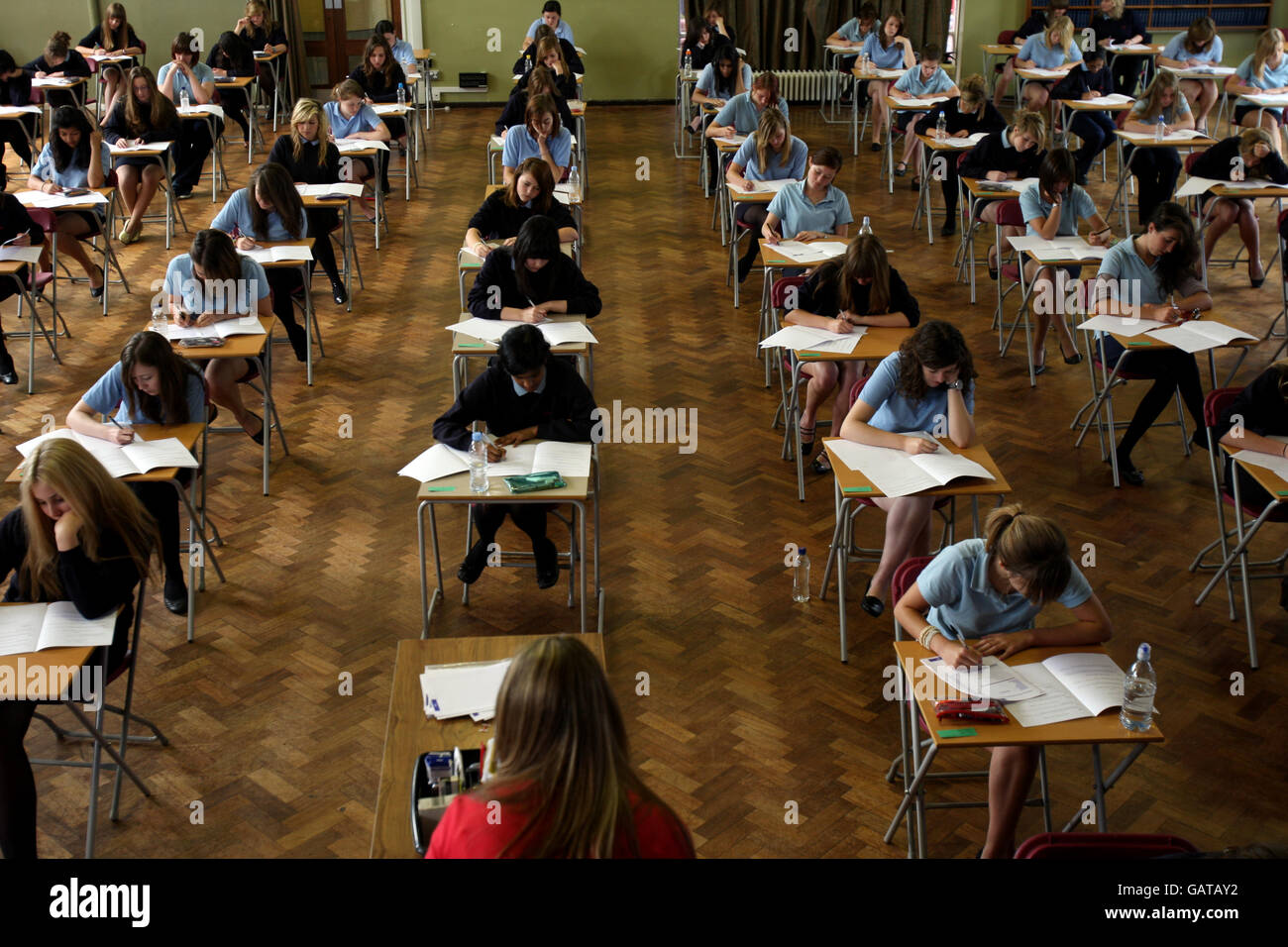 Pupils who sat a GCSE English exam at Colchester County High School for ...