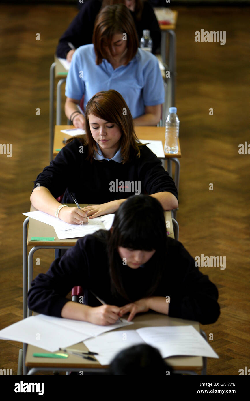 Pupils who sat a GCSE English exam at Colchester County High School for ...