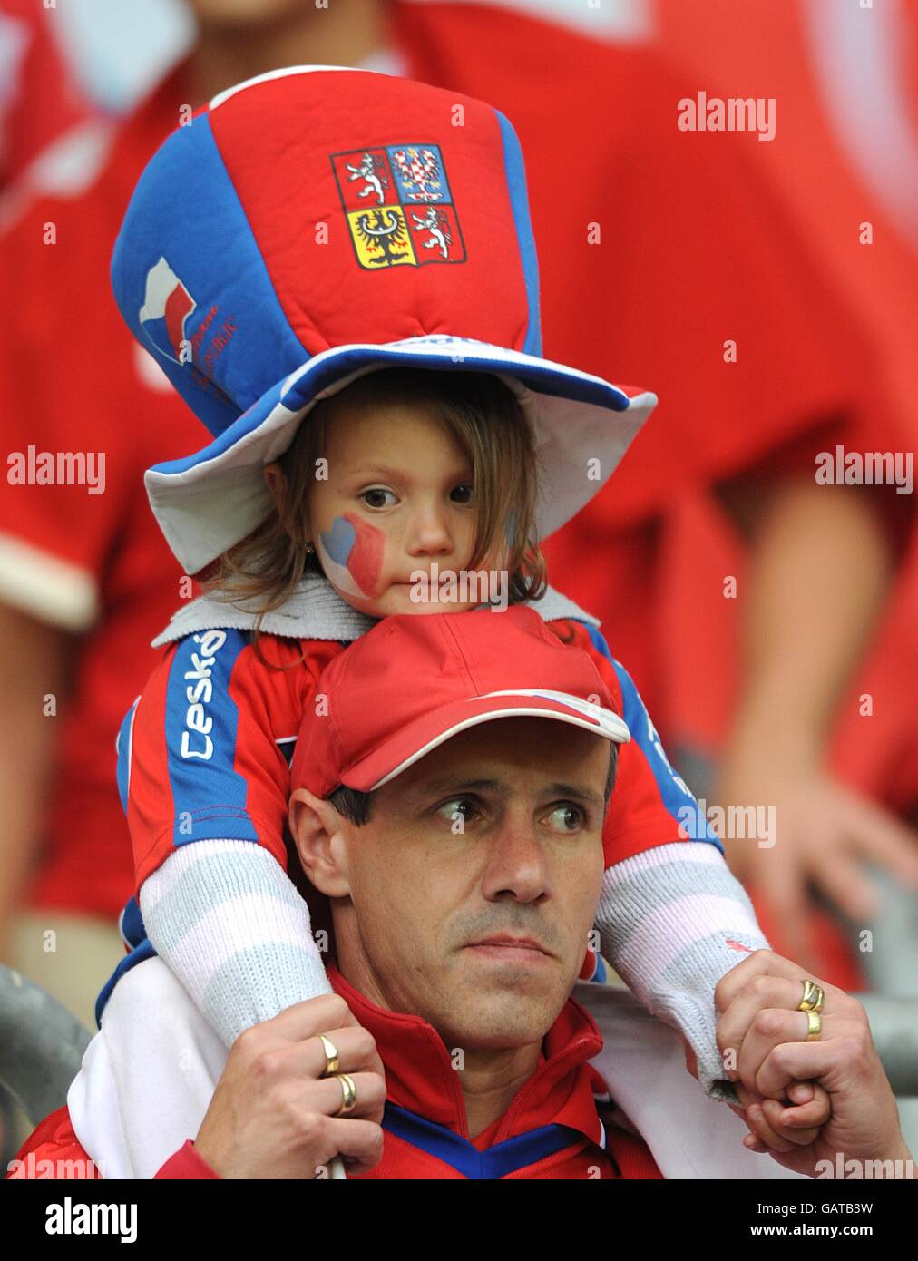Two czech republic fans in the stands hi-res stock photography and ...