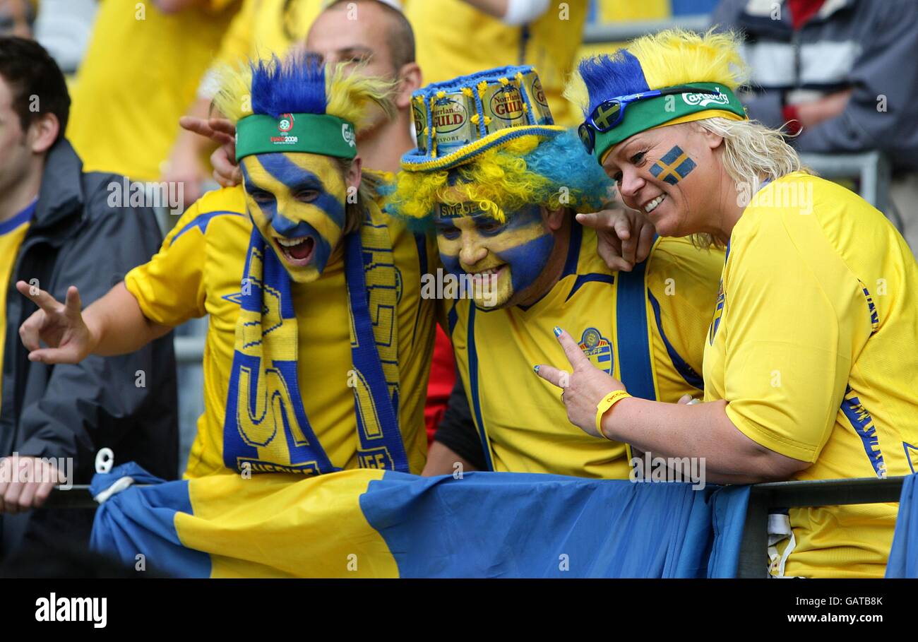 Swedish fans show their support hi-res stock photography and images - Alamy