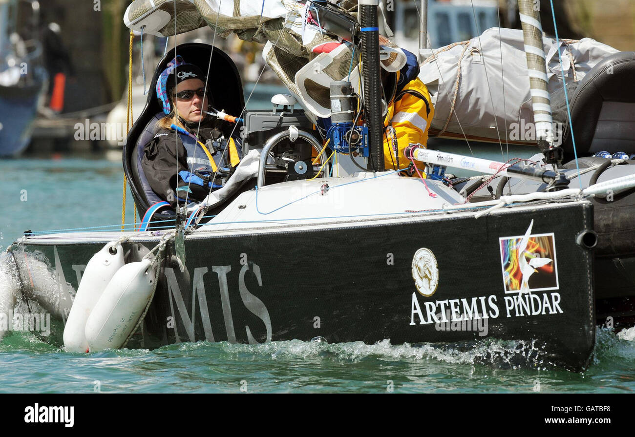 Record-breaking quadriplegic sailor Hilary Lister in her Artemis 20 ...