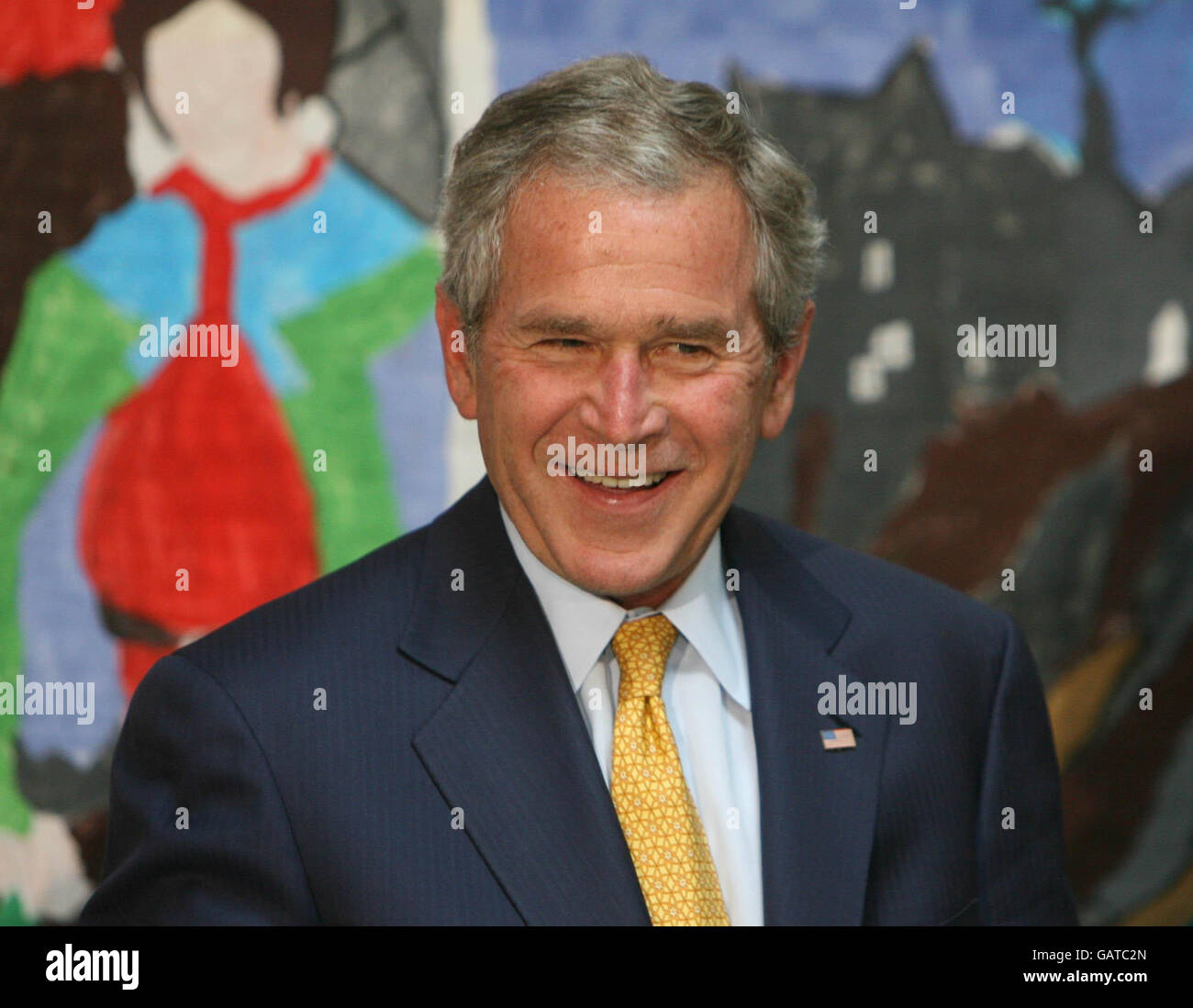 United president george bush smile hi-res stock photography and images ...