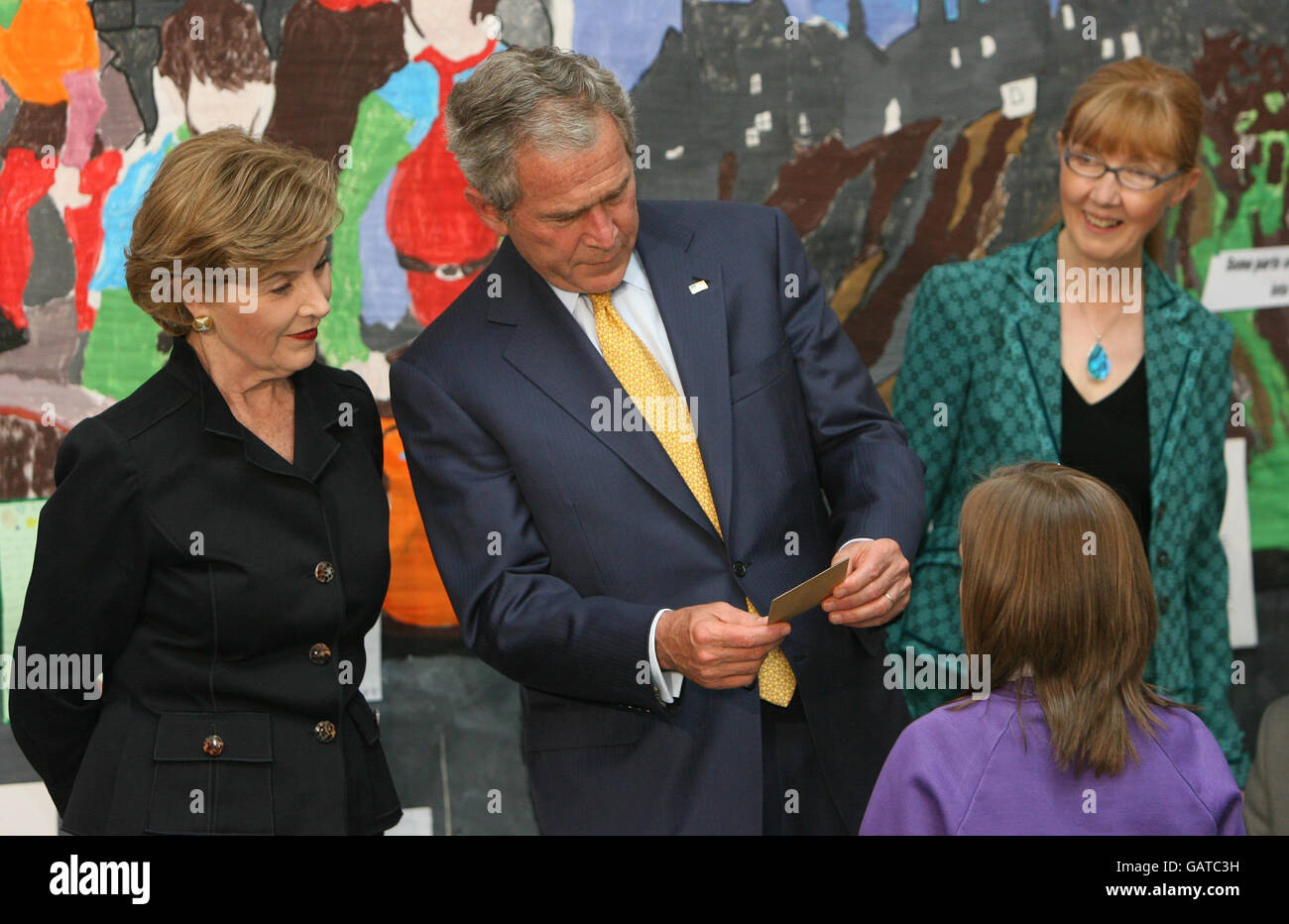 President Bush School Visit High Resolution Stock Photography and ...