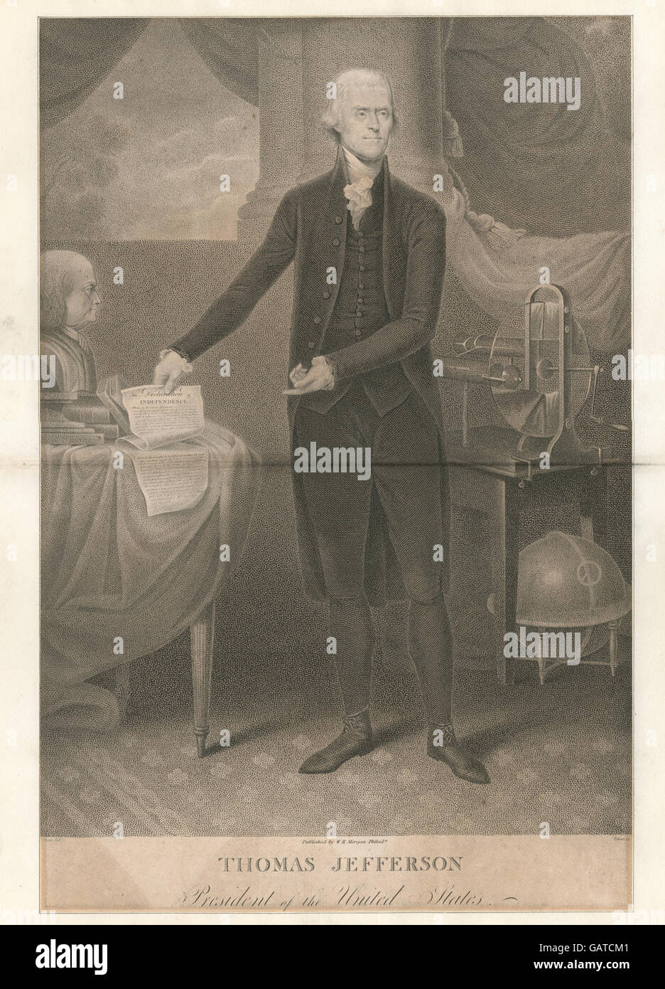 Thomas Jefferson, the 3rd President of the United States, known for his ...