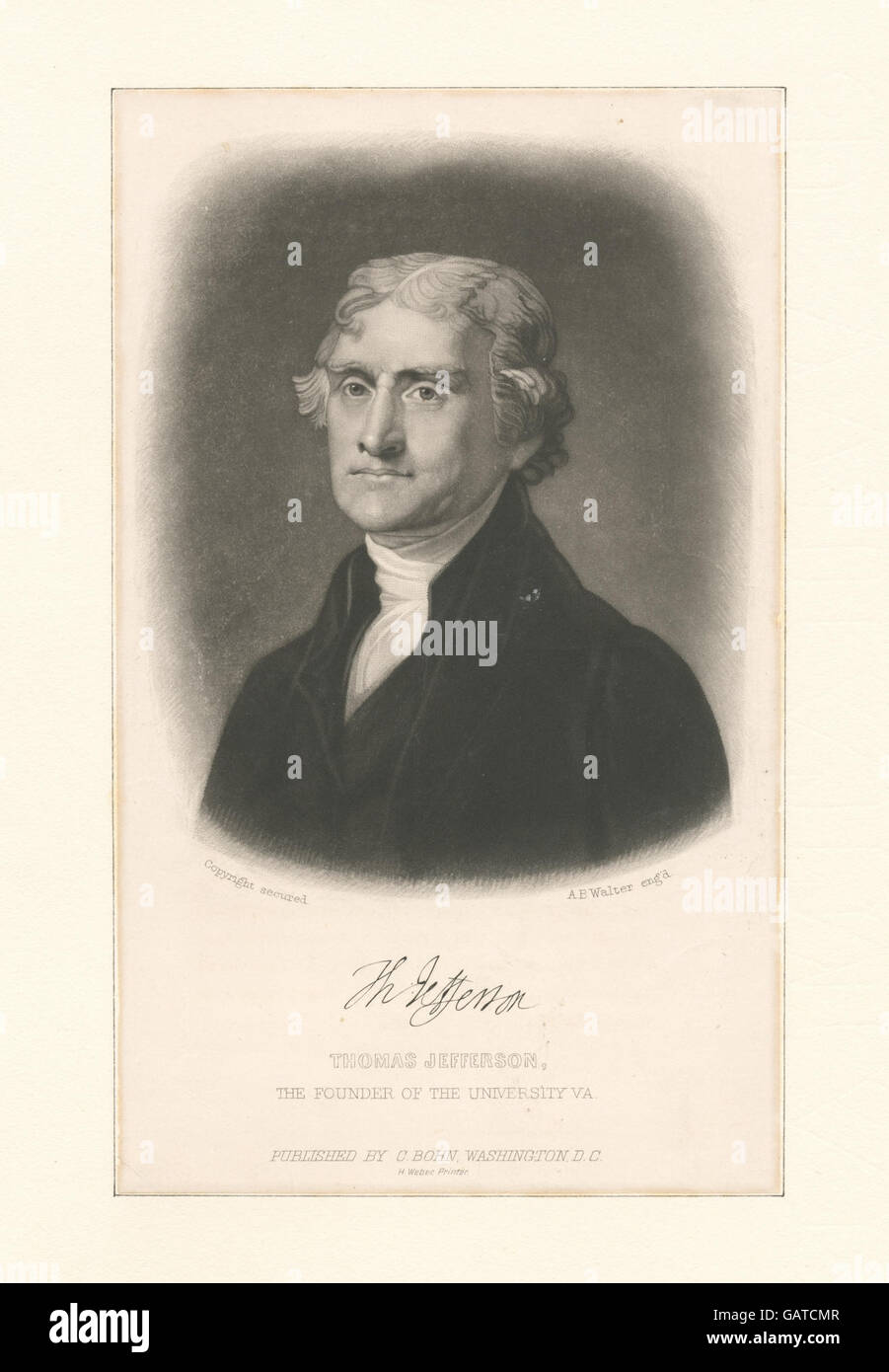 This title highlights Thomas Jefferson, known for founding the ...