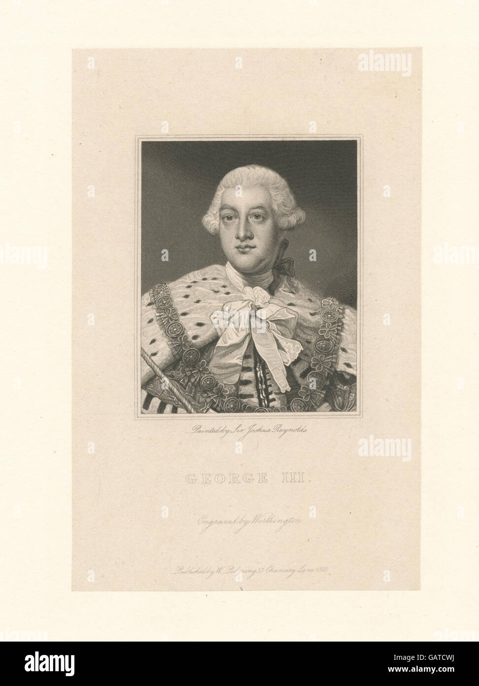 A formal portrait of King George III of the United Kingdom, known for ...