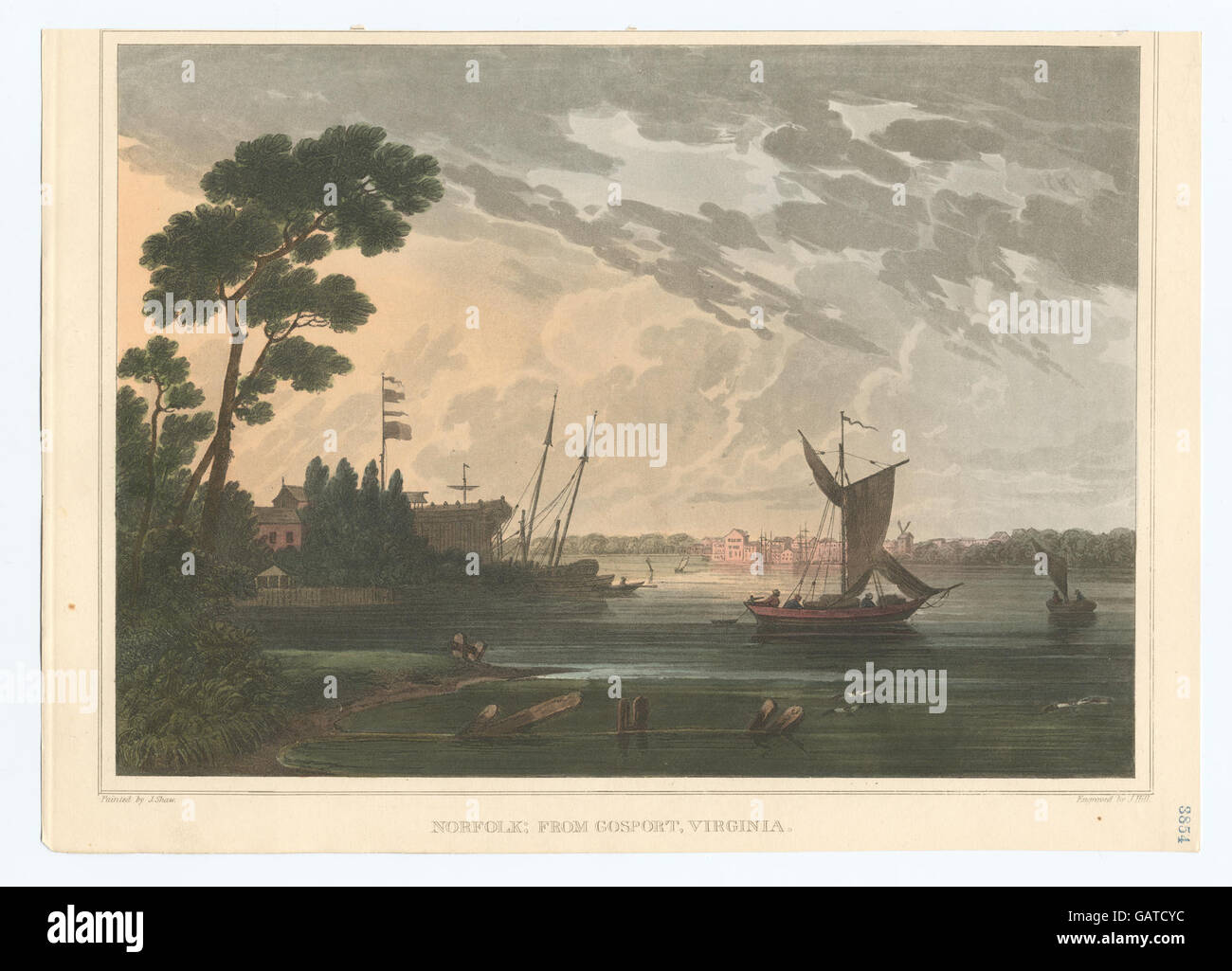 A view of Norfolk, Virginia, from Gosport, showcasing the location's ...
