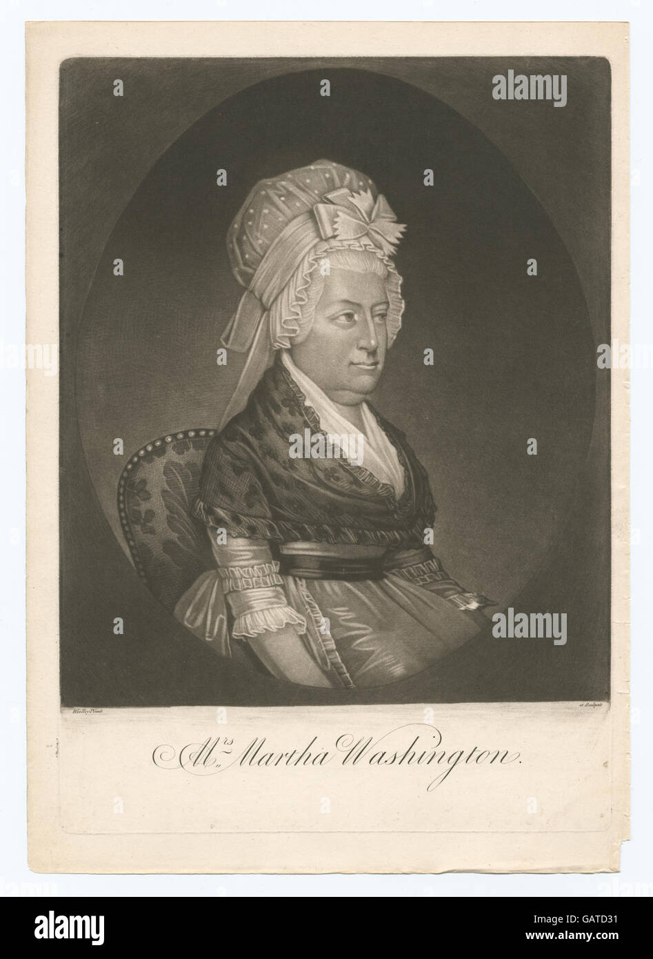 A historical representation of Mrs. Martha Washington, the first First ...