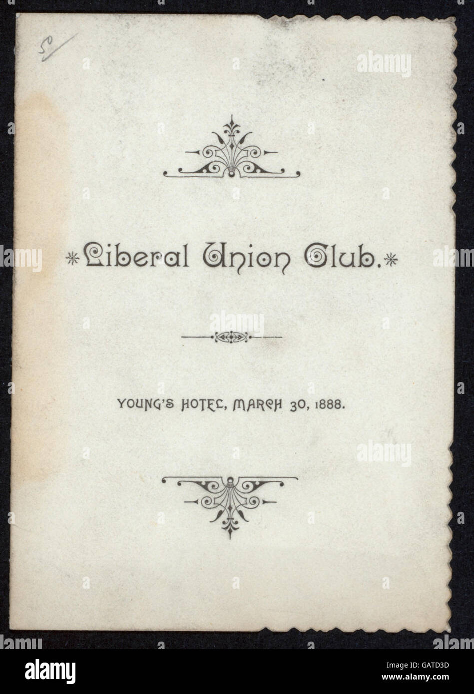 A photograph capturing a dinner event held at Young's Hotel in Boston ...